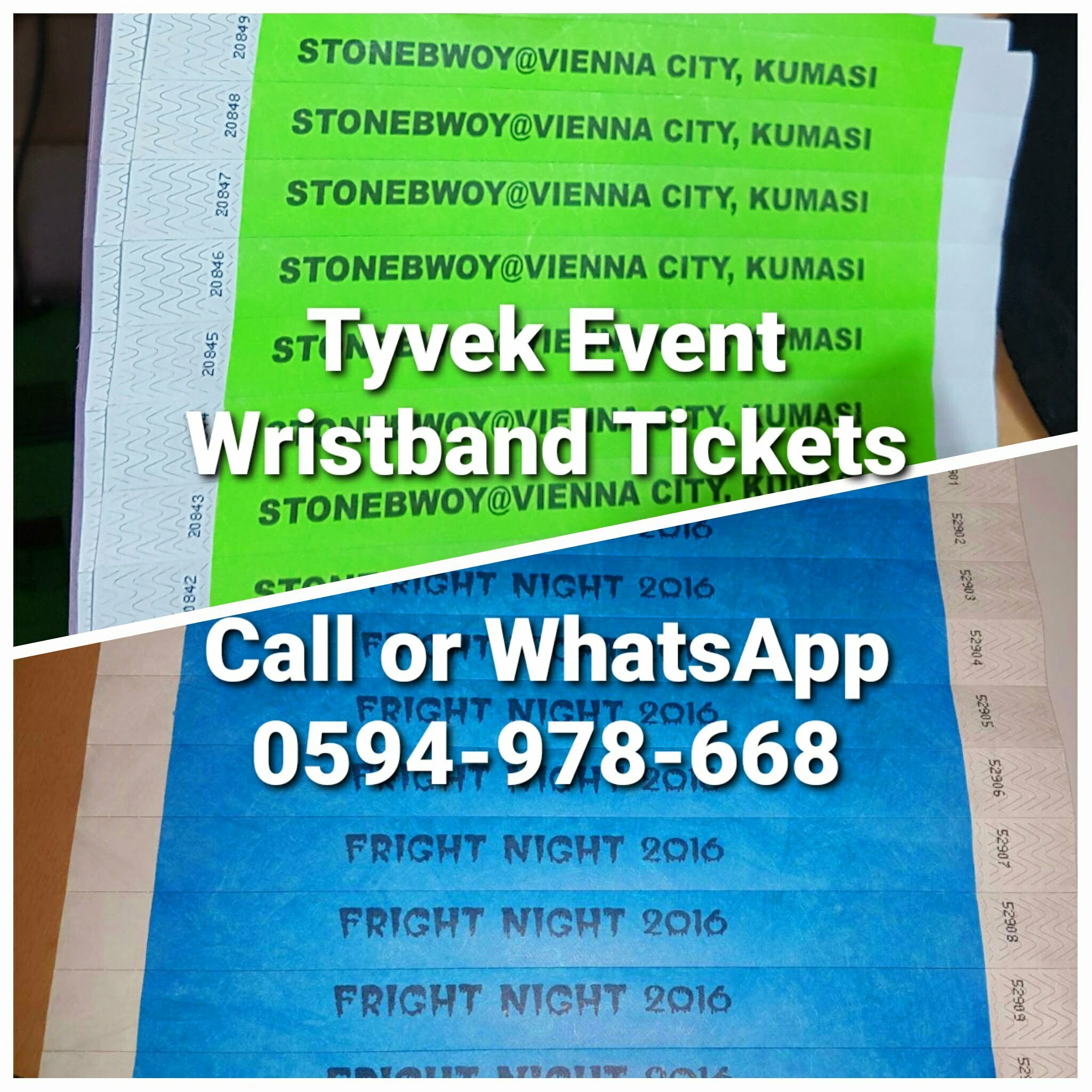 Tyvek Event Ticket Wristbands - TicketGhana.com | Ghana's premier Event ...